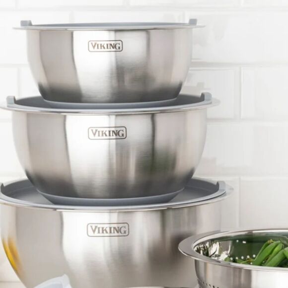 Viking | Kitchen | Viking 6piece Stainless Steel Mixing Bowl Set | Poshmark